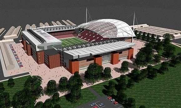 New picture of the Anfield redevelopment plan. A 60,000 seater stadium ...
