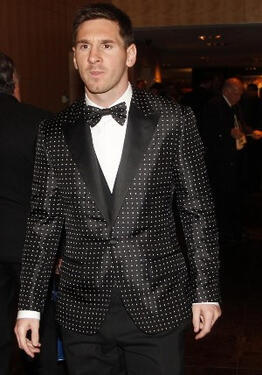 PHOTO: Lionel Messi in his suit ready for tonight's Ballon d'Or awards ...