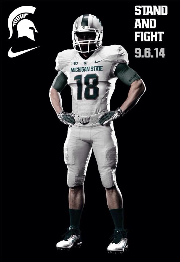Michigan State's football uniforms